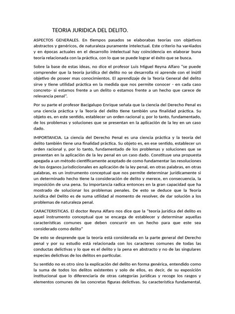 teoria juridica del delito d p i pdf justicia crimen y violencia