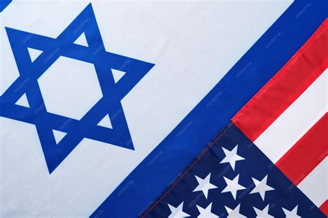 Premium Photo Usa Israel Flags Two American And Israeli Flags Lie On