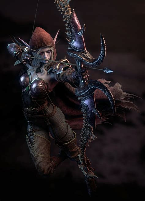 Sylvanas Windrunner Fan Art Realtime Model 2 By Al13n Hand
