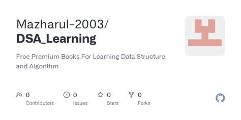 GitHub - Mazharul-2003/DSA_Learning: Free Premium Books For Learning ...
