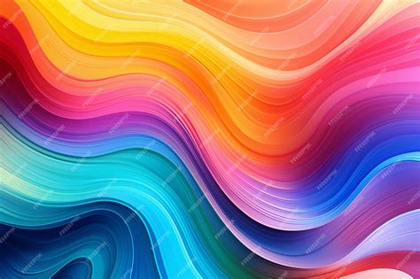 Premium Ai Image Photo Multi Colored Wave Pattern Backdrop With Flowing Liquid Generated By Ai