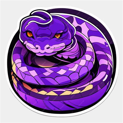 Premium Vector Amethystine Scrub Python Sticker Illustration