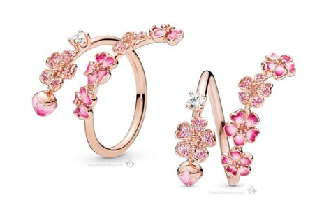 Pandora Pink Cherry Blossom Multiple Flower Ring Best Flower Site