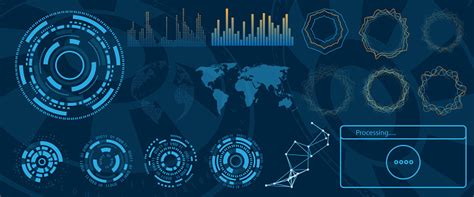 미래의 인터페이스 Hud 디자인 Infographic 요소 기술 과학 분석 테마 인포그래픽에 대한 스톡 벡터 아트 및 기타 이미지 인포그래픽 제어판 헤드업 디스플레이