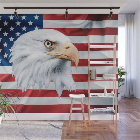 Bald Eagle American Flag Triumph Of Justice Wall Mural By Digital2real Click To Get Yours