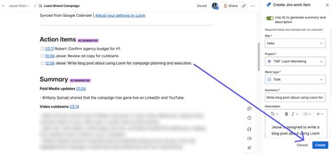 Digital Project Management Interface With Action Items And Jira Integration Digital Project Management Interface With Action Items And Jira Integration