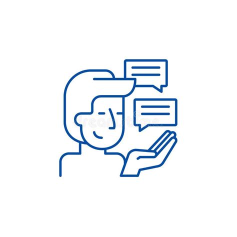 Customer Research Line Icon Concept Customer Research Flat Vector Symbol Sign Outline