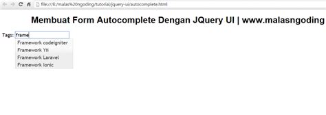 Membuat Form Autocomplete Dengan Jquery Ui Jquery Ui Part 5