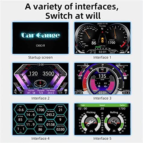 ACECAR OBD Gauge Display Multi Data Monitor Head Up Display Plug And Play HUD Accurate And