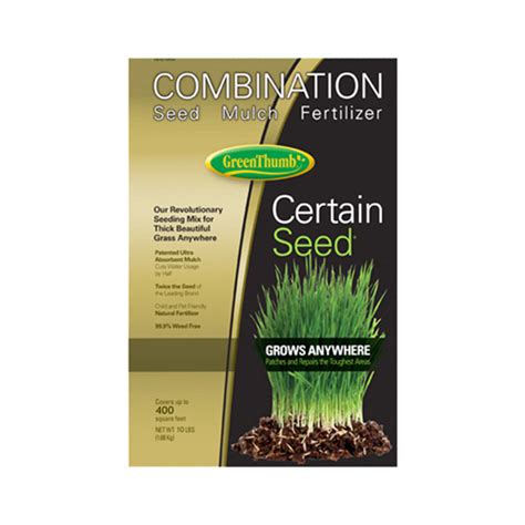 Barenbrug 22222 Certain Seed Premium Grass Seed Fertilizer And Mulch In