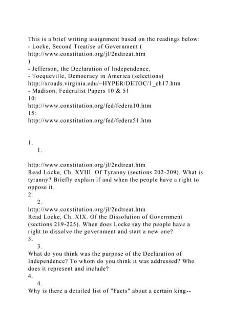 this is a brief writing assignment based on the readings below docx