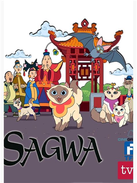 Sagwa The Chinese Siamese Cat Group Cast Shot Spiral Notebook By