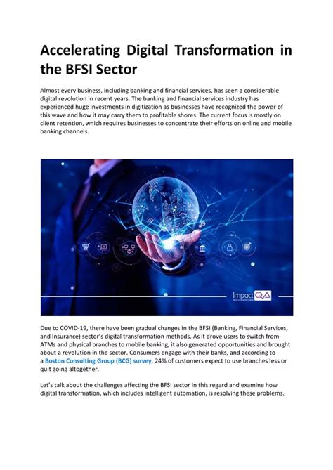 Ppt Accelerating Digital Transformation In The Bfsi Sector Powerpoint