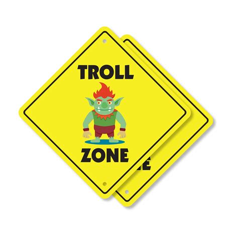 Troll 2 Pack Plastic Crossing Sign 10 Inch X 10 Inch Xing Sign T