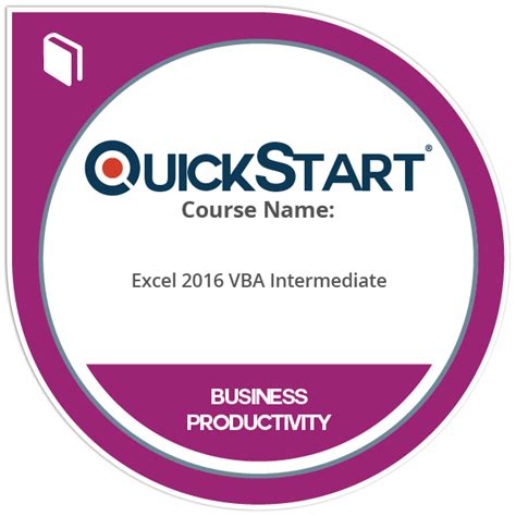 Excel 2016 Vba Intermediate Credly