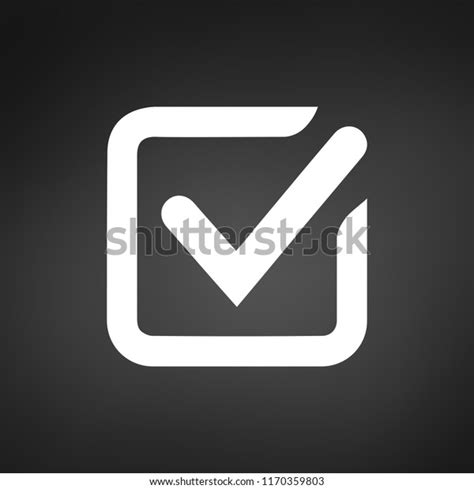 Illustration Check Mark Icon Square Vector Stock Vector Royalty Free Shutterstock