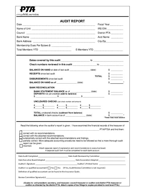 2020 2025 Ca Pta Audit Report Form Fill Online Printable Fillable Blank Pdffiller
