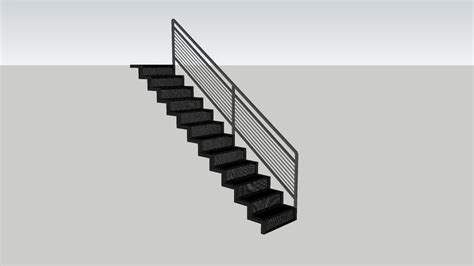 Industrial Stairs 3d Warehouse Staircase Railing Design Industrial