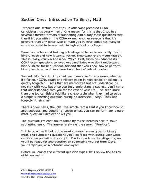 Mastering Binary Mathandsubnetting Pdf