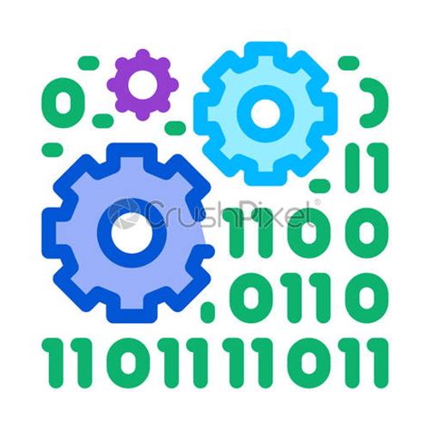Programming And Coding Process Of Machine Learning Color Icon Vector Stock Vector 3938830