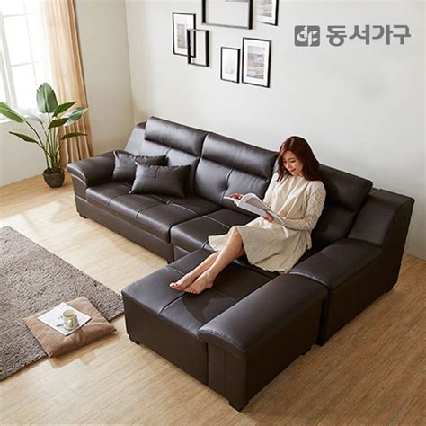 동서가구 Usb 이태리 천연가죽 라텍스 4인용 소파팔걸이스툴 Df640149 티몬