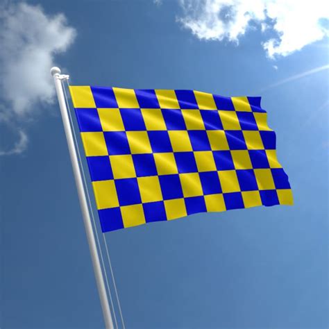 Royal Blue And Yellow Checkered Flag Chequered Flag The Flag Shop