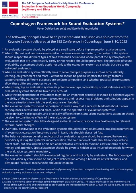 Pdf Copenhagen Framework For Sound Evaluation Systems