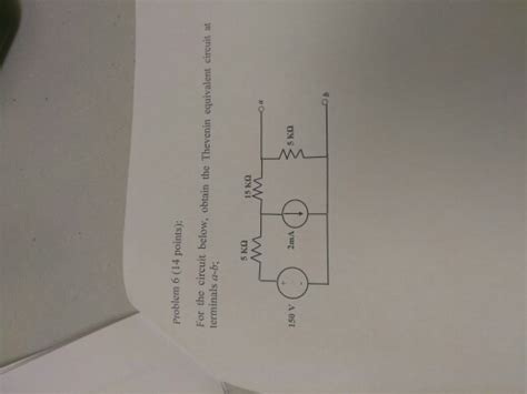 solved problem 6 14 points for the circuit below obtain
