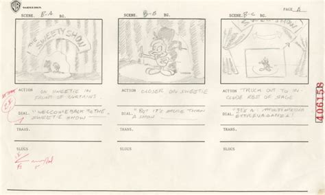 Tiny Toon Adventures How Sweetie It Is Storyboard Drawing Id
