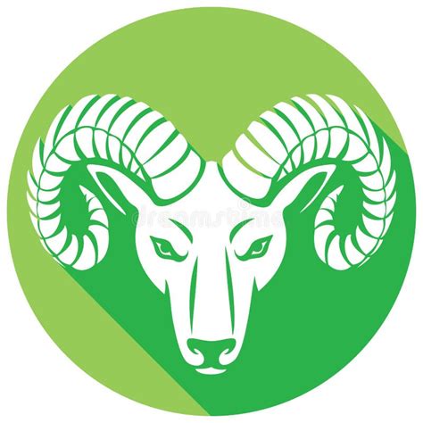 Head Of Ram Flat Icon Vector Illustration Stock Vector Illustration Of Death Flat 204023752