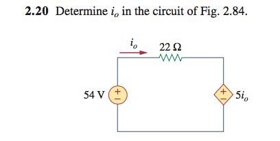 Solved Determine Io In The Circuit Of Fig Chegg