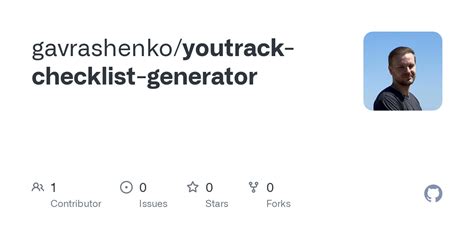 github gavrashenko youtrack checklist generator