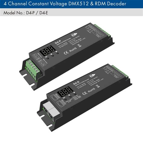 D4 E D4 P 4 Channel PWM Constant Voltage DMX Grandado