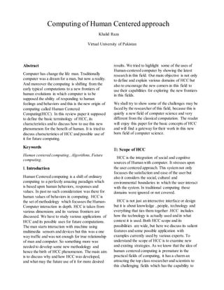 Human Centered Computing DOCX Computing Technology Computing