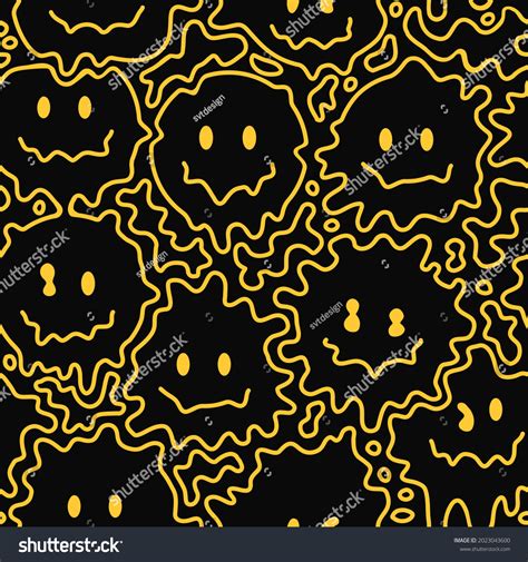 재미있는 녹은 미소는 완벽한 패턴을 마주한다벡터 스톡 벡터로열티 프리 2023043600 Shutterstock