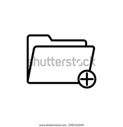 Create Folder Icon Art Design Illustration Stock Vector Royalty Free