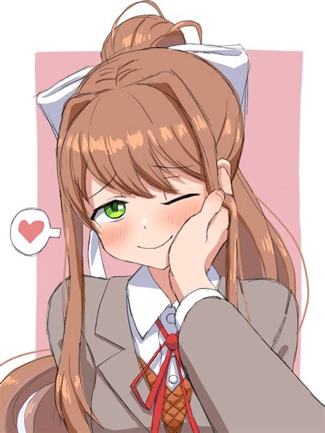 Monika Doki Doki Literature Club Drawn By Phwcsaiksweiuhg Danbooru