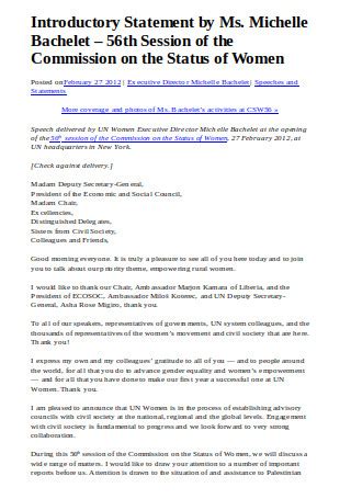 FREE Introductory Statement Samples To Download