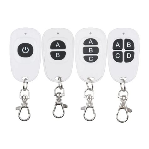 Waterproof RF Remote Control RF Radio Transmitter TX 1 2 3 4 Button White Color Wireless Remote