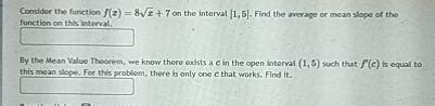 Solved Consider The Function F Z 8x2 7 An The Interval Chegg Com