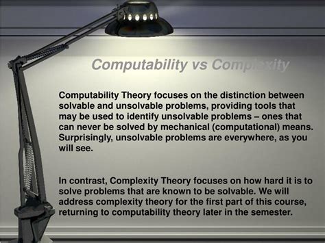 Ppt Computability Theory And Complexity Theory Cot 6410 Powerpoint
