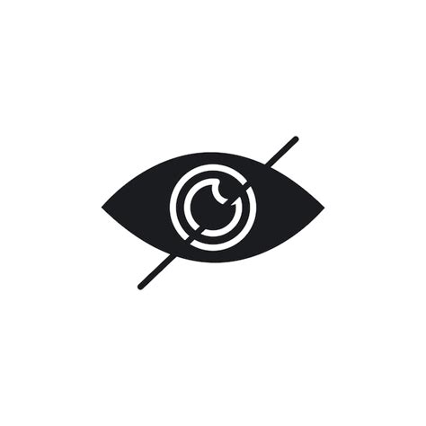Premium Vector Eye Crossed Icon Set Blind View Vector Symbol Hidden Content Pictogram Hide