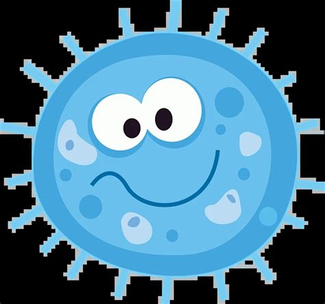 生物医学卡通流行病毒细菌细胞基因医疗 花瓣网