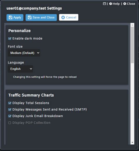 How To Enable Dark Mode For Webmails Pro Theme Andor Remote Administration