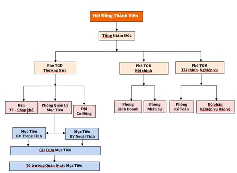 Sơ đồ tổ chức công ty bảo vệ
