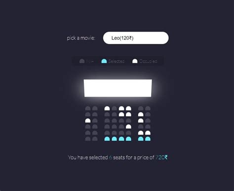 How To Create A Seat Selector App Using Htmlcss And Javascript
