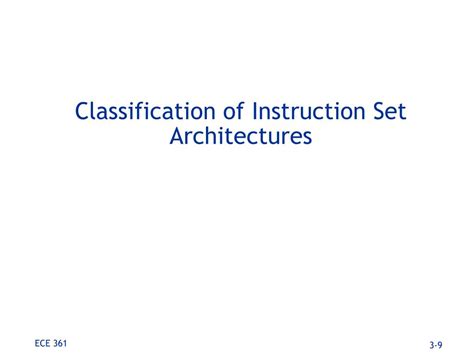 ppt ece c61 computer architecture lecture 3 instruction set