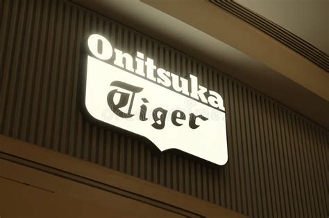 Close Up Onitsuka Tiger Store Brand Logo Editorial Photo Image Of