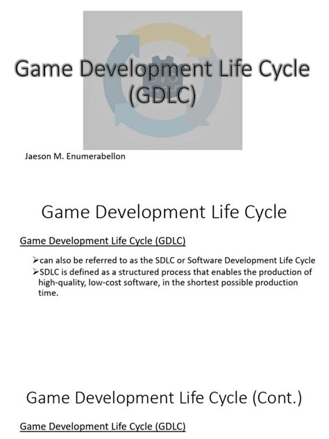 game development life cycle 1 pdf