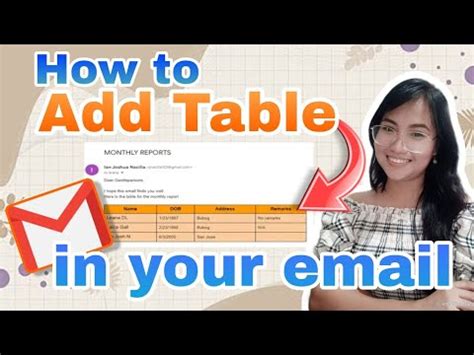How To Create Table In Gmail How To Insert Table In Email Add Table